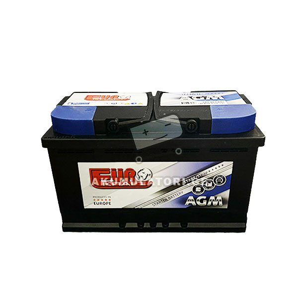 Eurokraft 80 Ah AGM აგეემი ევრიკრაფტი 75 ამპერი akumulatori